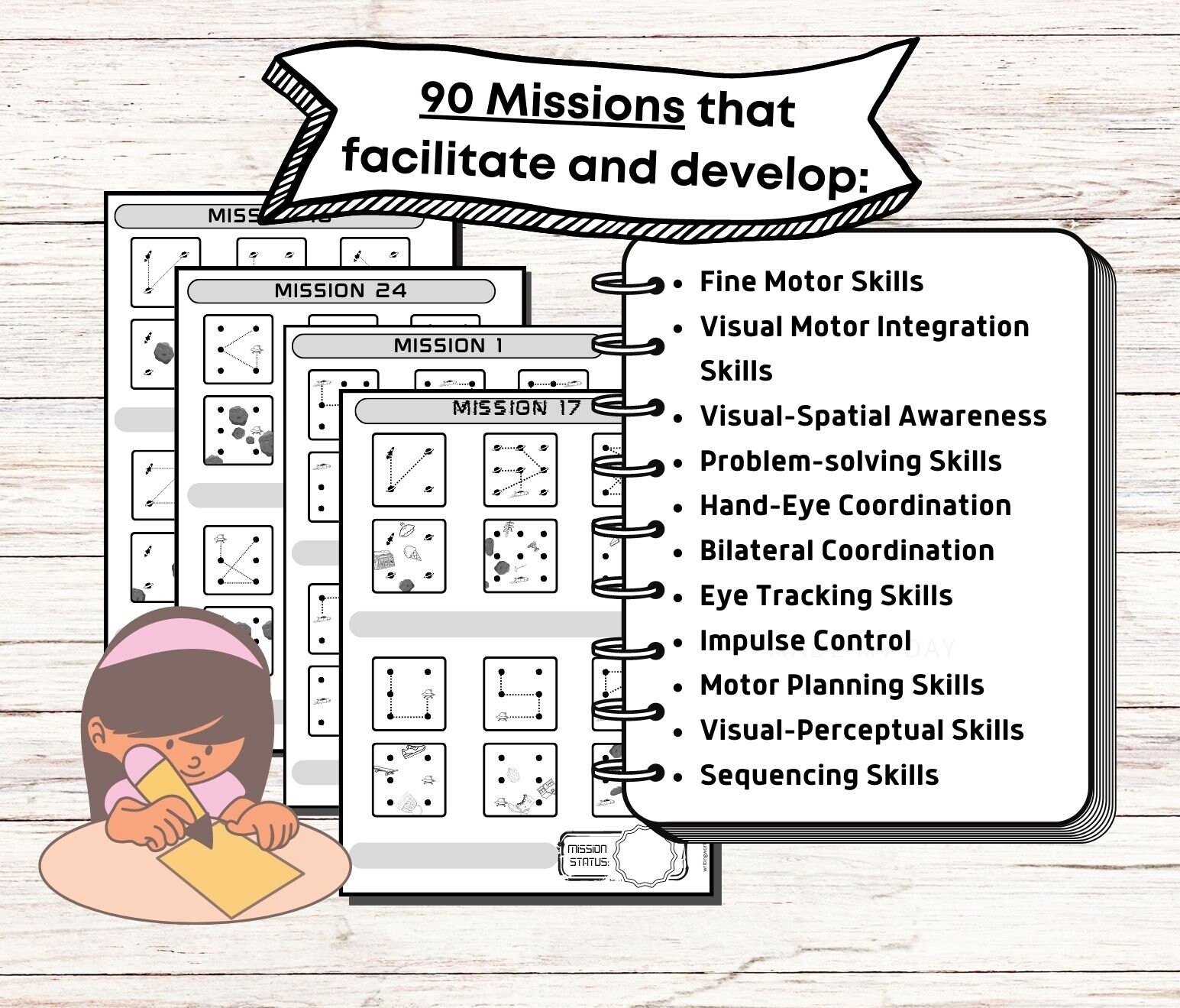 Pre Writing Worksheet Packets Facilitates Fine Motor Visual Motor