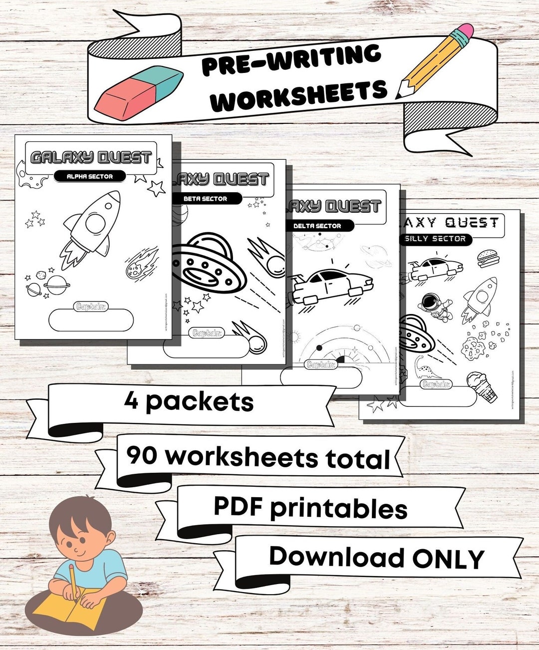 Pre-writing Worksheet Packets | Facilitates Fine Motor/visual Motor ...