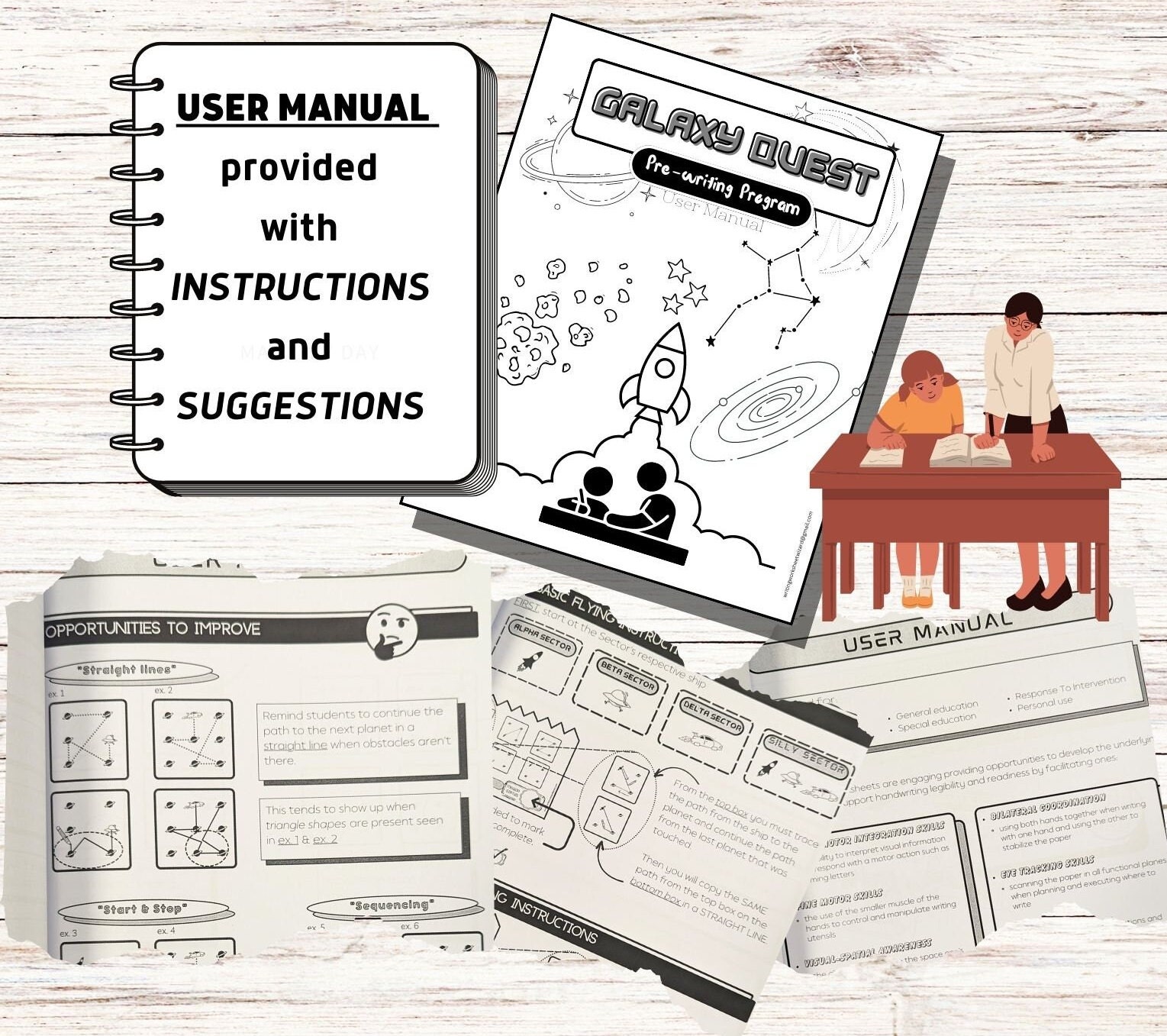 Pre-writing Worksheet Packets | Facilitates Fine Motor/visual Motor ...
