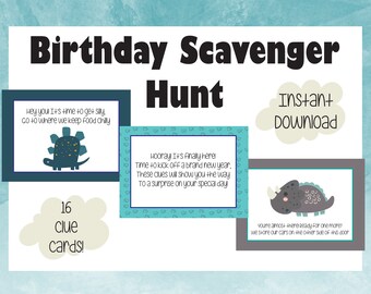 Birthday Scavenger Hunt for Girls, Indoor Birthday Treasure Hunt ...