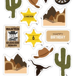 Wild West Cowboy Birthday Party Pack Invite Print at Home, Digital ...