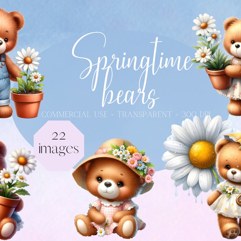 Springtime Bears - Etsy