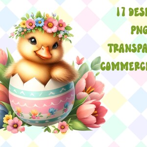 Watercolor Easter Duckling Clipart, Easter Clipart, Cute Baby Duck ...