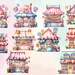 Watercolor Candystore Clipart - Watercolor Candy Shop Clipart - PNG ...