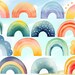 Watercolor Rainbow Clipart Rainbow PNG Boho Rainbow Clipart Watercolor ...