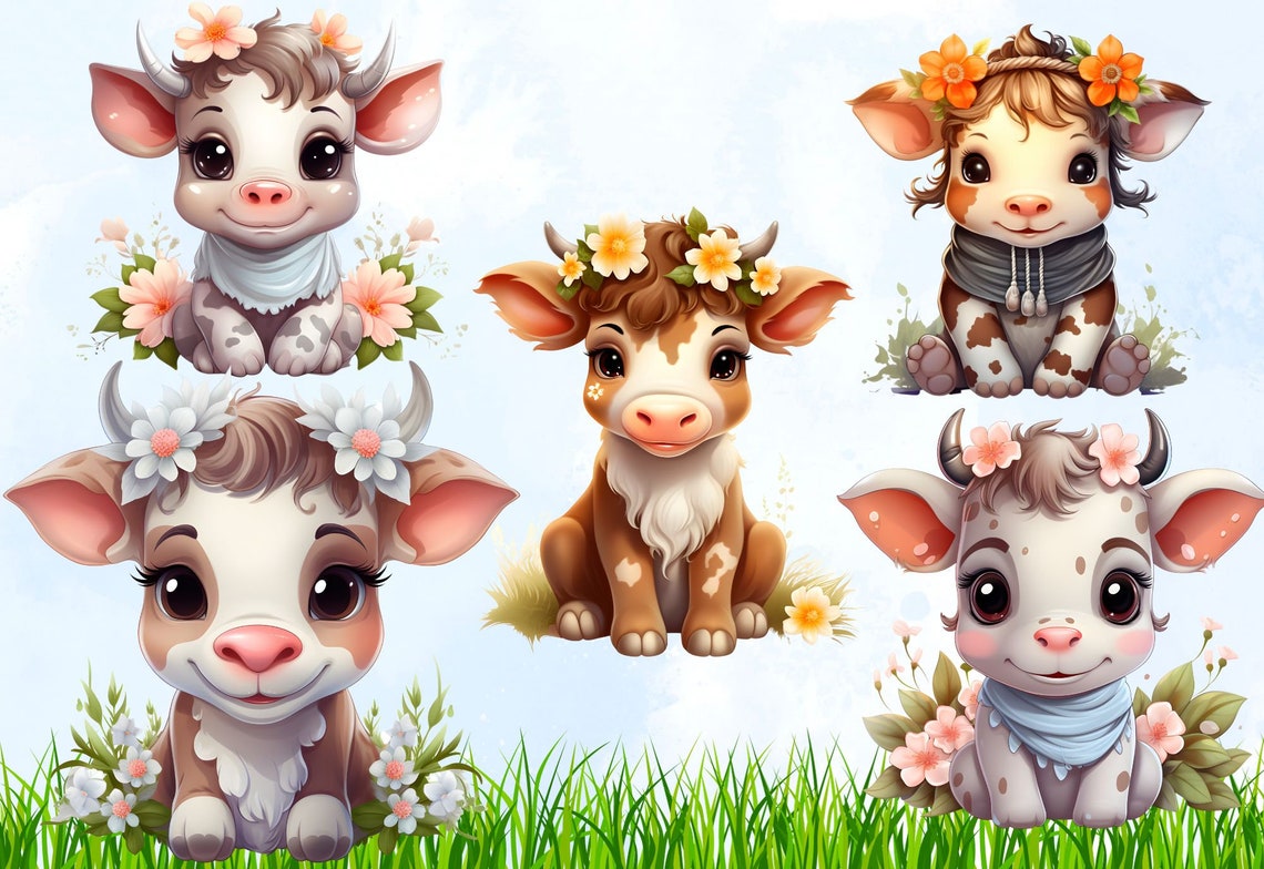 Cute Farm Cow Clipart, Png, Farm Cow Png Clipart, Farm Animal Clipart ...