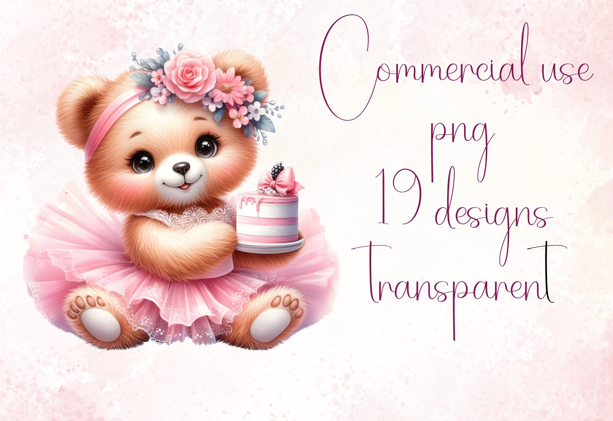 Tea Party Teddy Bears Clipart, Ballerina Bears, Teddy Bear Png Clipart ...