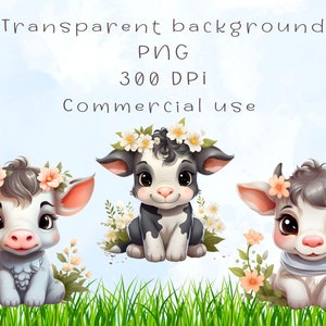 Cute Farm Cow Clipart, Png, Farm Cow Png, Farm Animals, Nursery ...