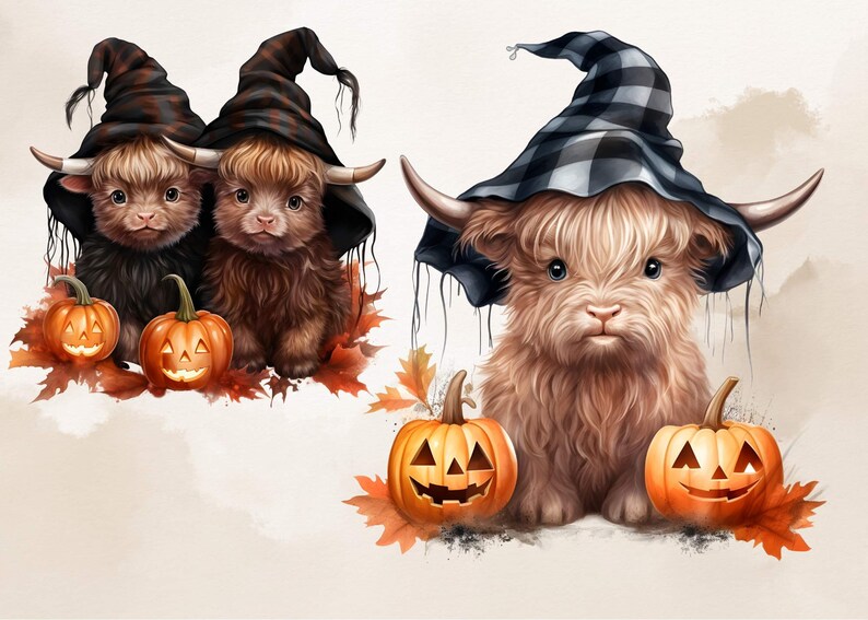 Highland Cow Clipart Png, Halloween Highland Cow, Halloween Clipart ...
