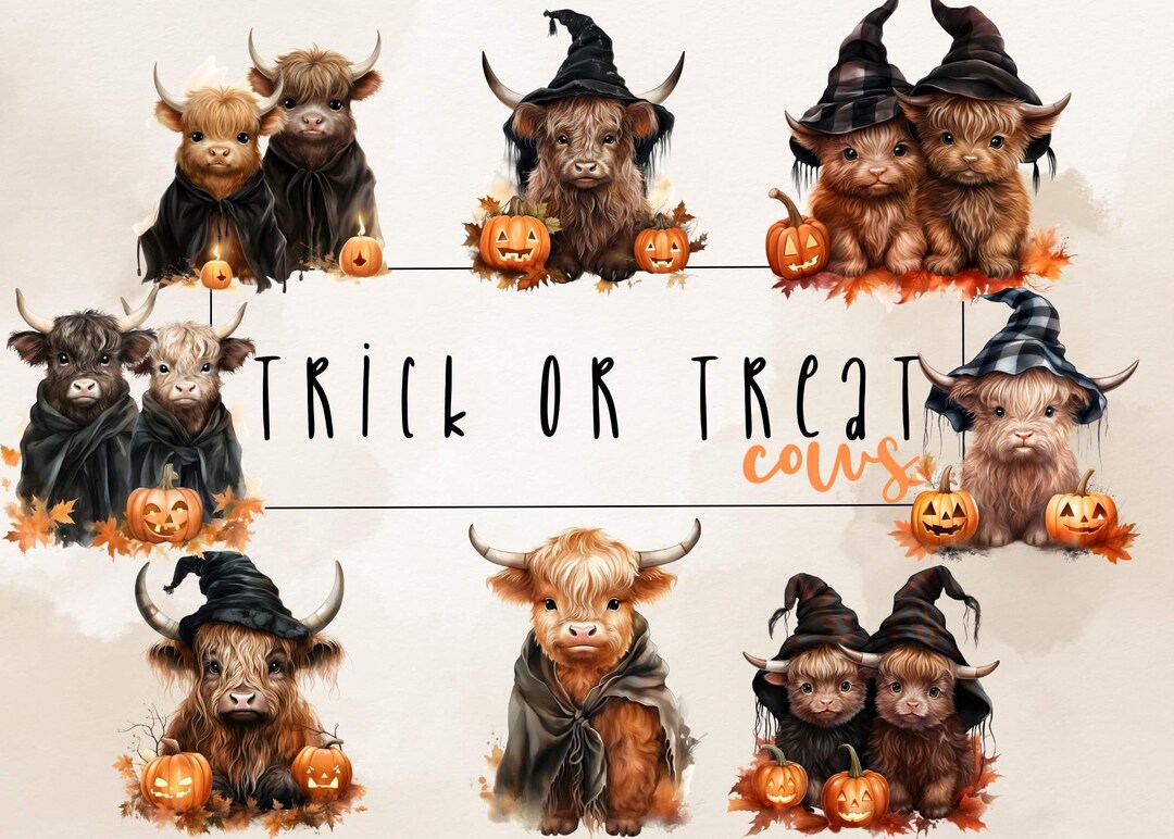 Highland Cow Clipart Png, Halloween Highland Cow, Halloween Clipart ...