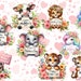 Watercolor Mothers Day Clipart Images, Baby Animals Clipart, Cute ...