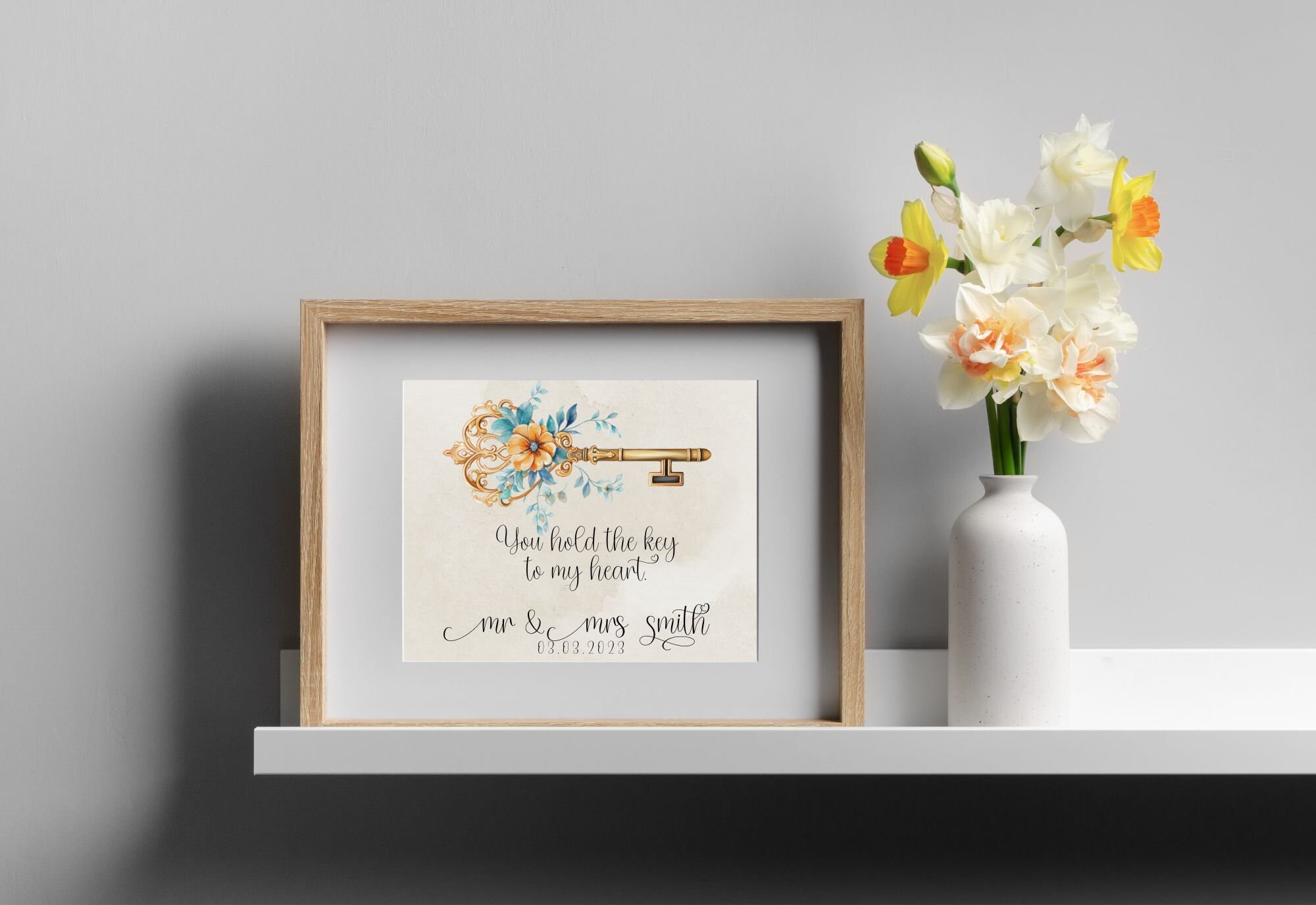 Watercolor Antique Key Clipart, Watercolor Skeleton Key, Floral Key ...