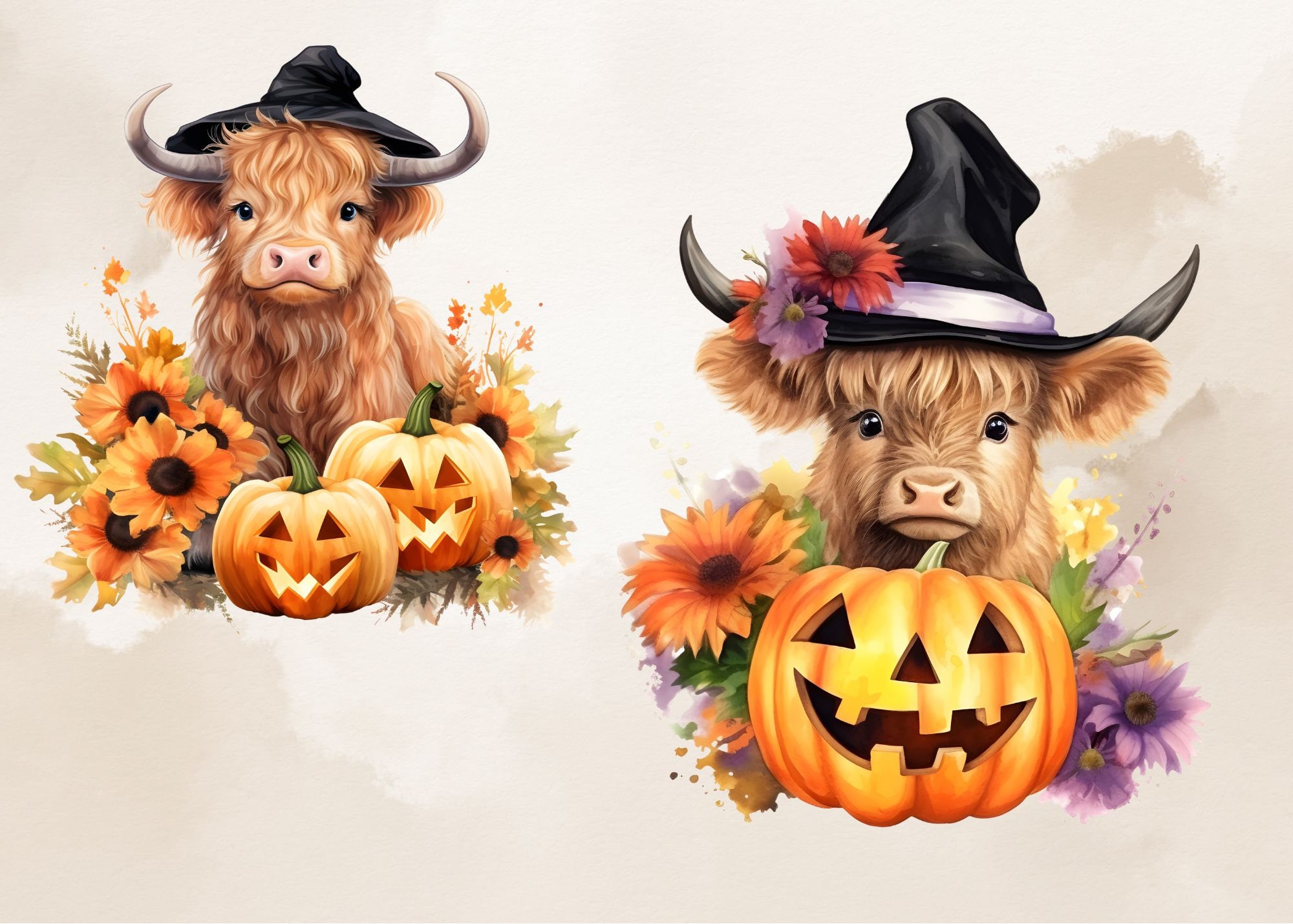 Highland Cow Clipart Png Halloween Highland Cow Halloween - Etsy