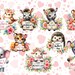 Watercolor Mothers Day Clipart Images, Baby Animals Clipart, Cute ...
