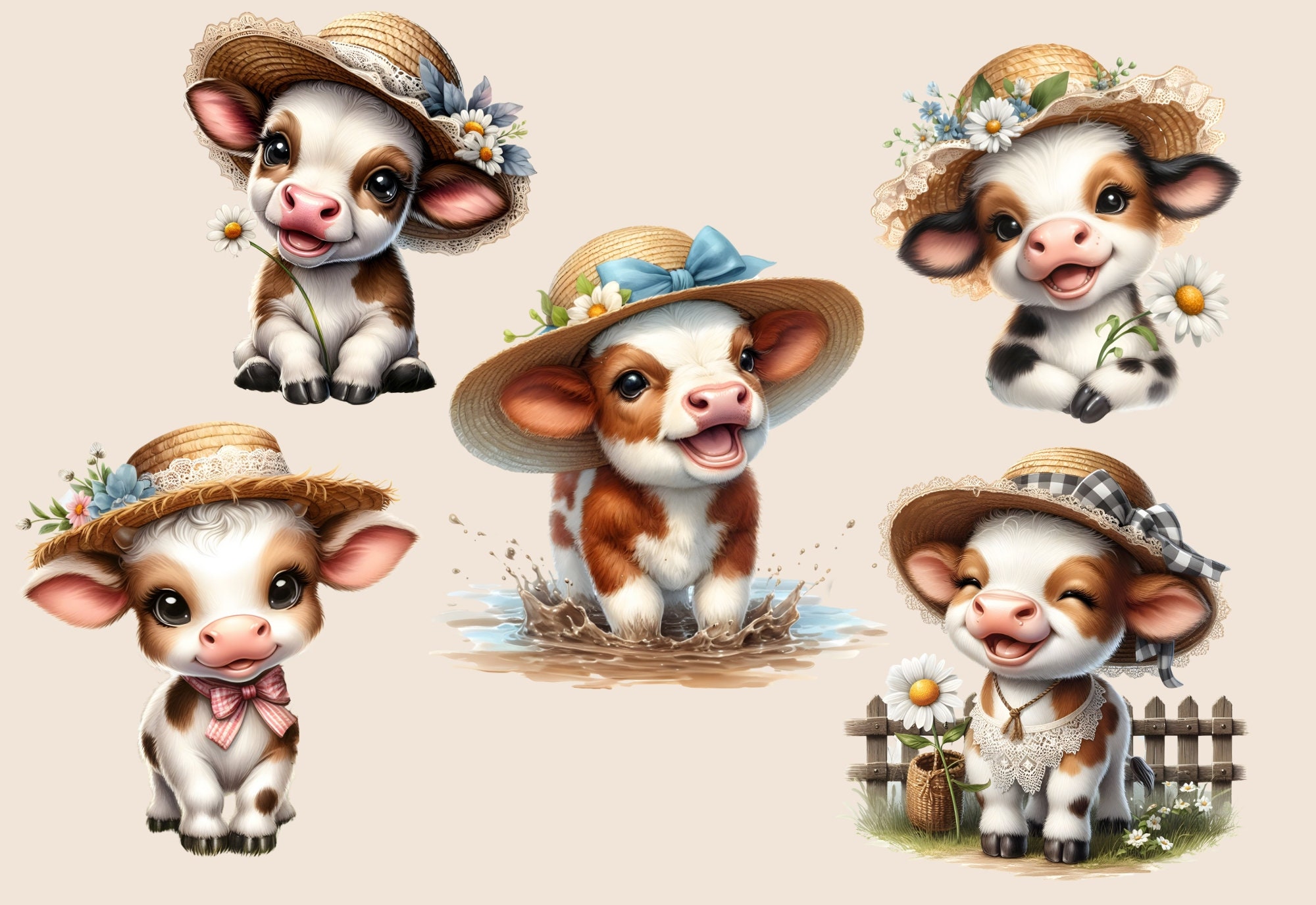 Cute Cow Clipart, Png, Farm Cow Clipart, Farm Animal Clipart, Laughing ...
