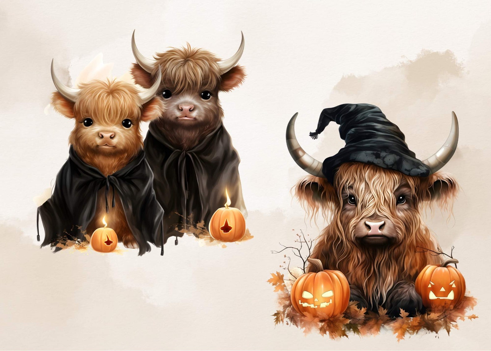 Highland Cow Clipart Png, Halloween Highland Cow, Halloween Clipart ...