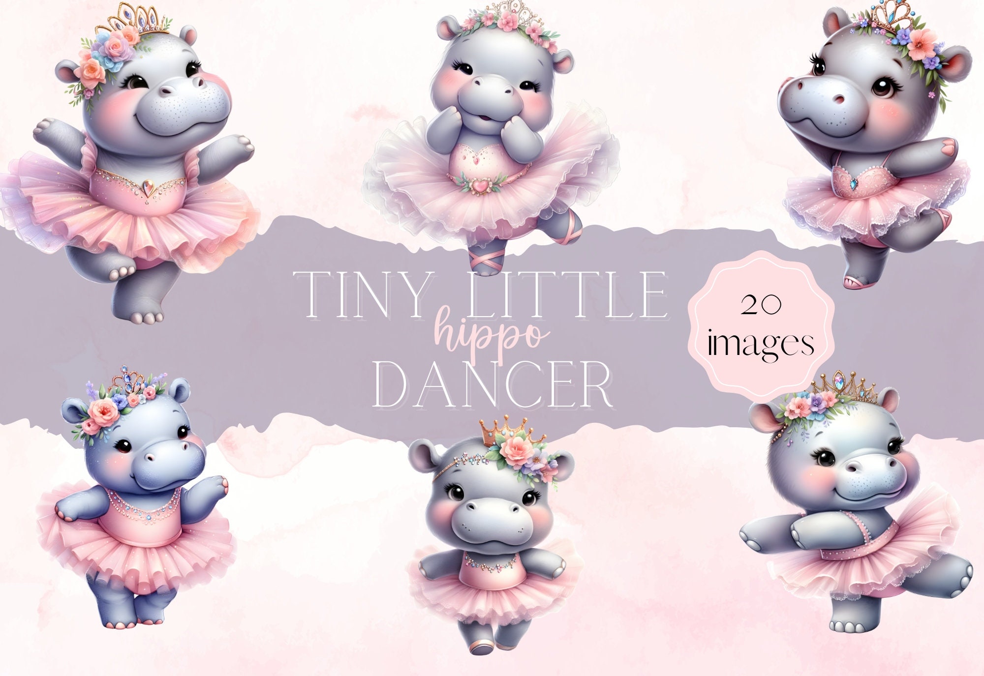 Cute Hippo Ballerina Clipart Png, Nursery Print, Hippo Clipart ...