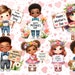 Watercolor Mothers Day Clipart Images, Baby Animals Clipart, Cute ...