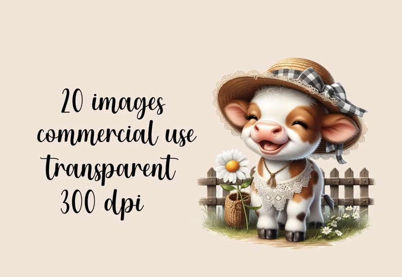 Cute Cow Clipart, Png, Farm Cow Clipart, Farm Animal Clipart, Laughing ...