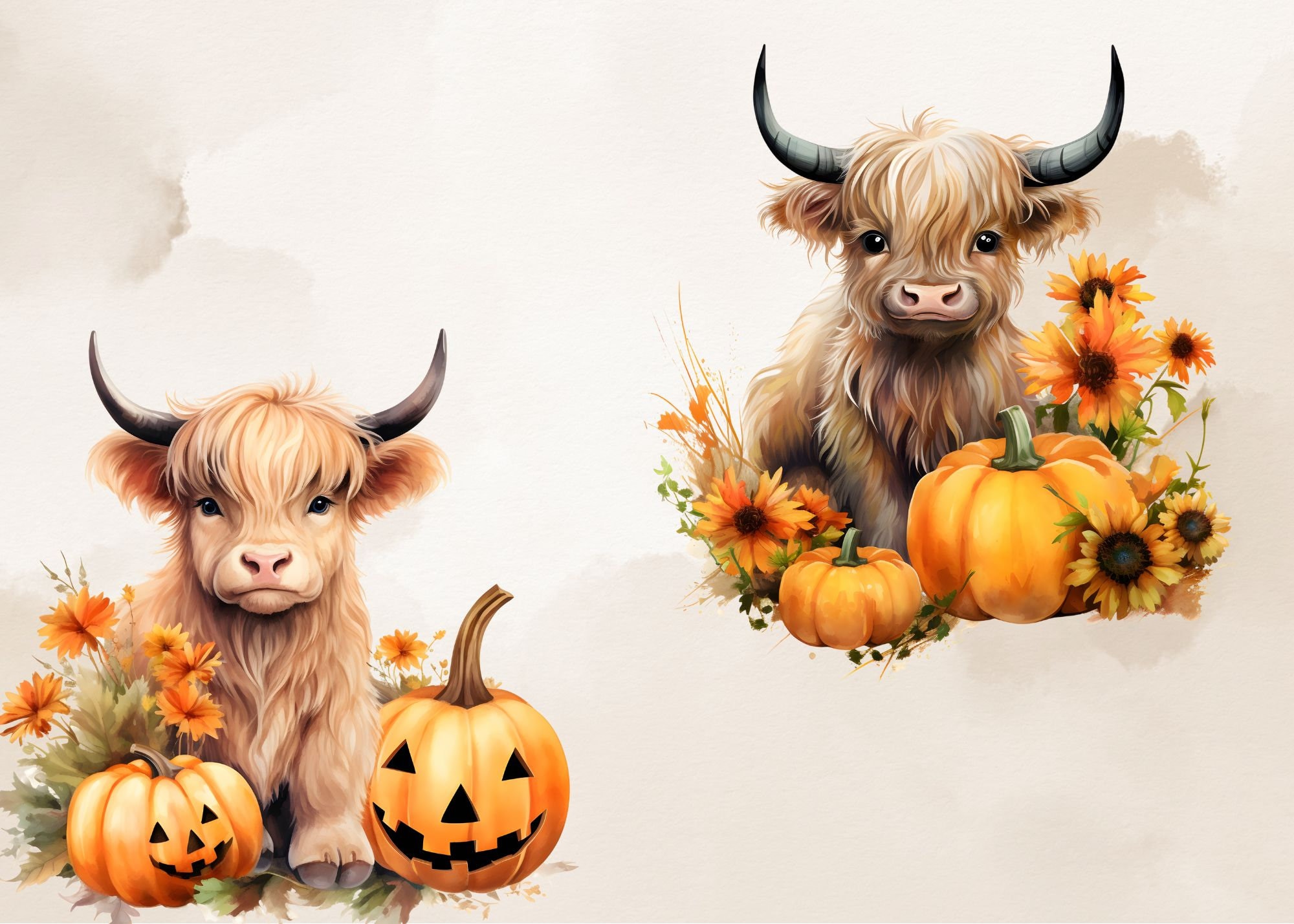 Highland Cow Clipart Png Halloween Highland Cow Halloween - Etsy