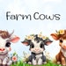 Cute Farm Cow Clipart, Png, Farm Cow Png Clipart, Farm Animal Clipart ...