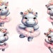 Cute Hippo Ballerina Clipart Png, Nursery Print, Hippo Clipart ...