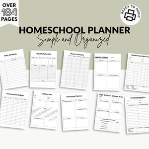 Homeschool Planner Printable, Homeschool Planner 2024-2025, Lesson ...