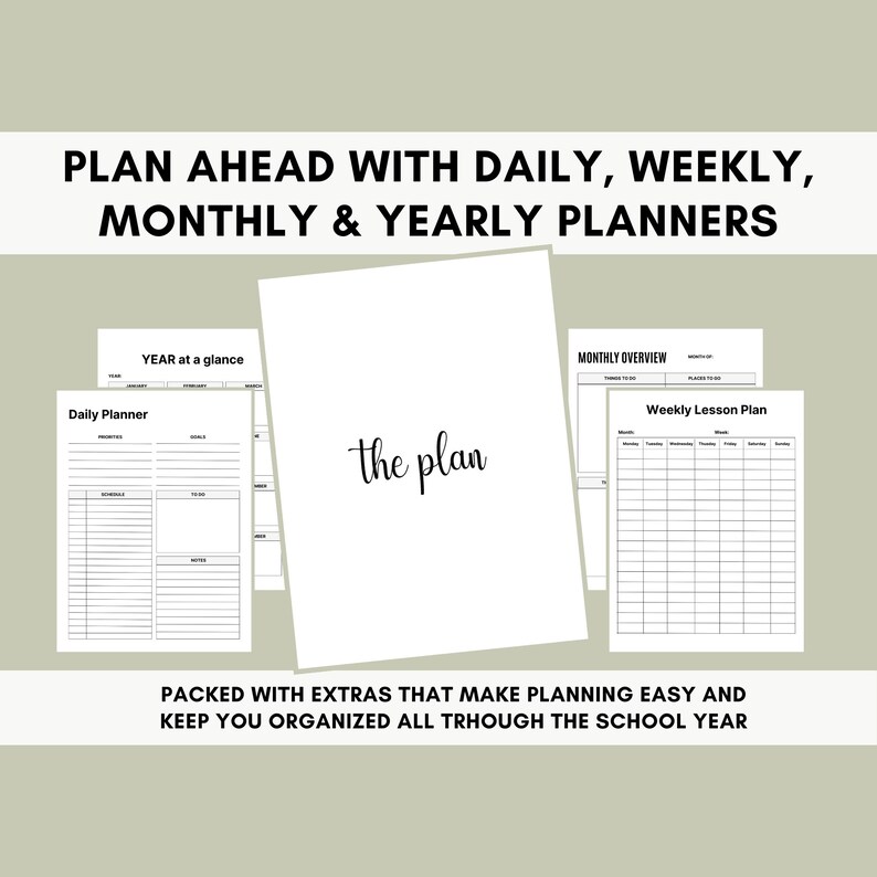 Homeschool Planner Printable, Homeschool Planner 2024-2025, Lesson ...