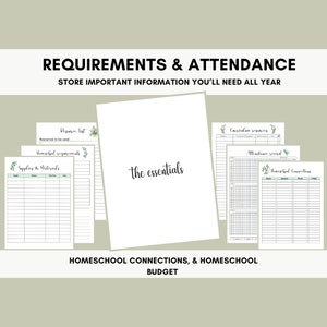 Homeschool Planner Printable Bundle, Homeschool Teacher, Daily Schedule ...