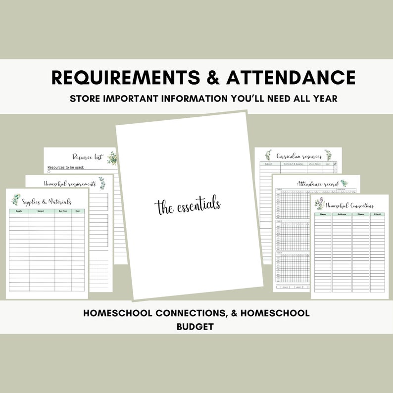 Homeschool Planner Printable Bundle, Teacher Organizer (PDF) - Etsy