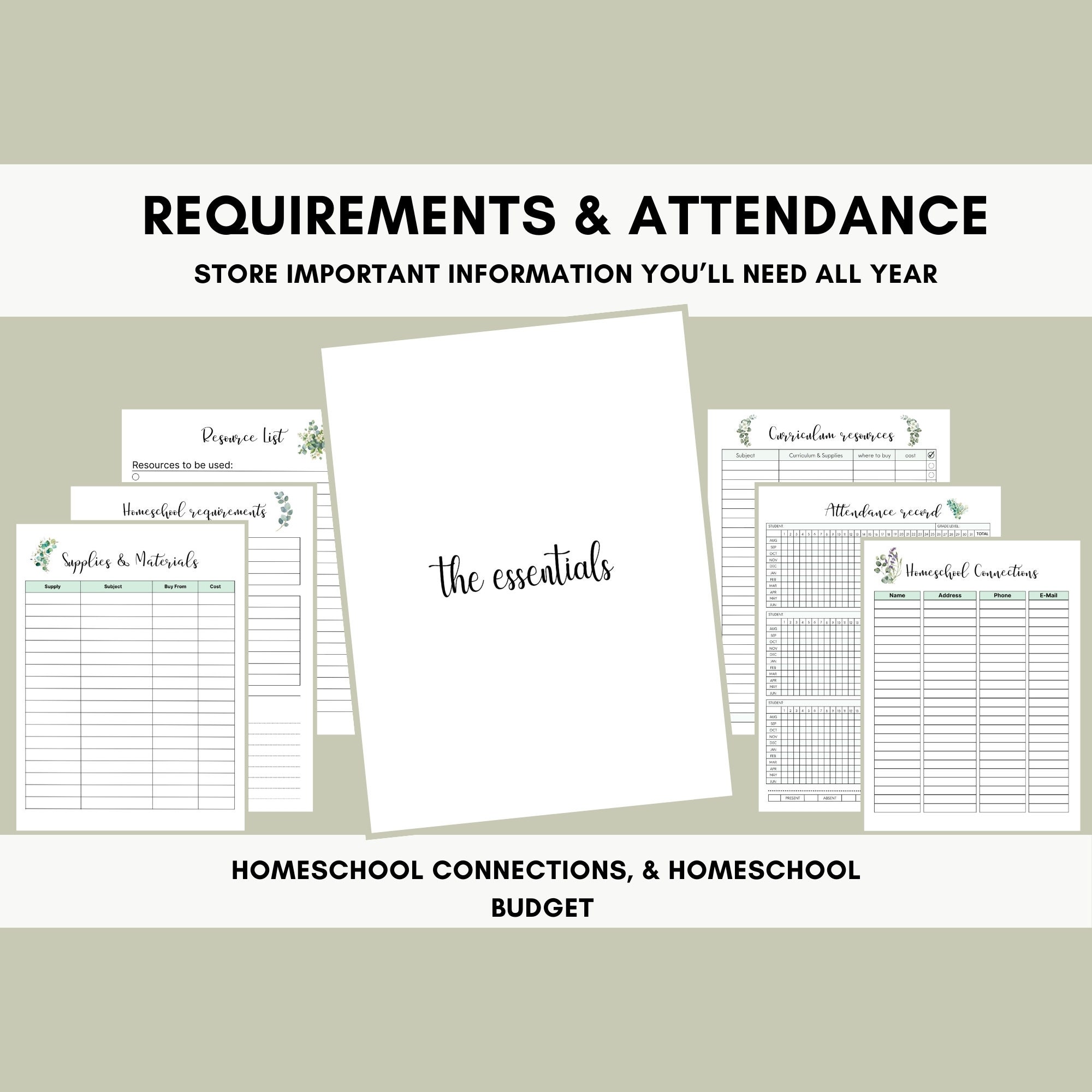 Homeschool Planner Printable Bundle, Teacher Organizer (PDF) - Etsy