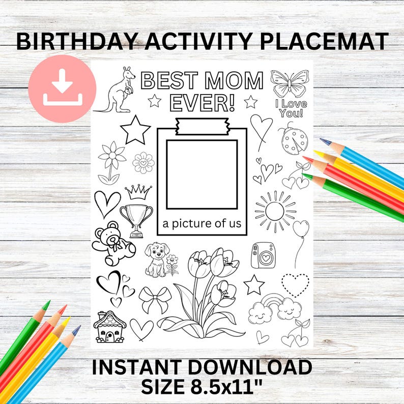 Best Mom Ever Coloring Page for Any Occasion, Mother Coloring Page ...
