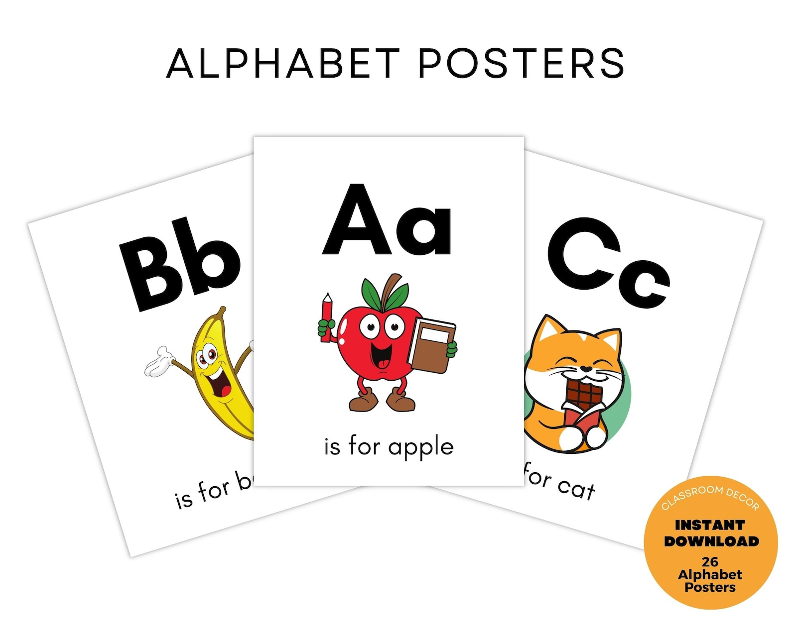 Alphabet Posters, Homeschool Posters, Classroom Posters, Homeschool ...