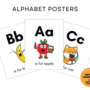 Alphabet Posters, Homeschool Posters, Classroom Posters, Homeschool ...