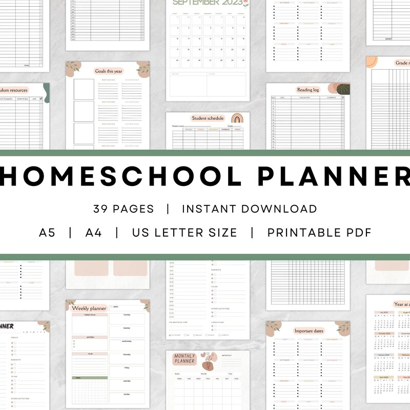 Homeschool Planner - Etsy