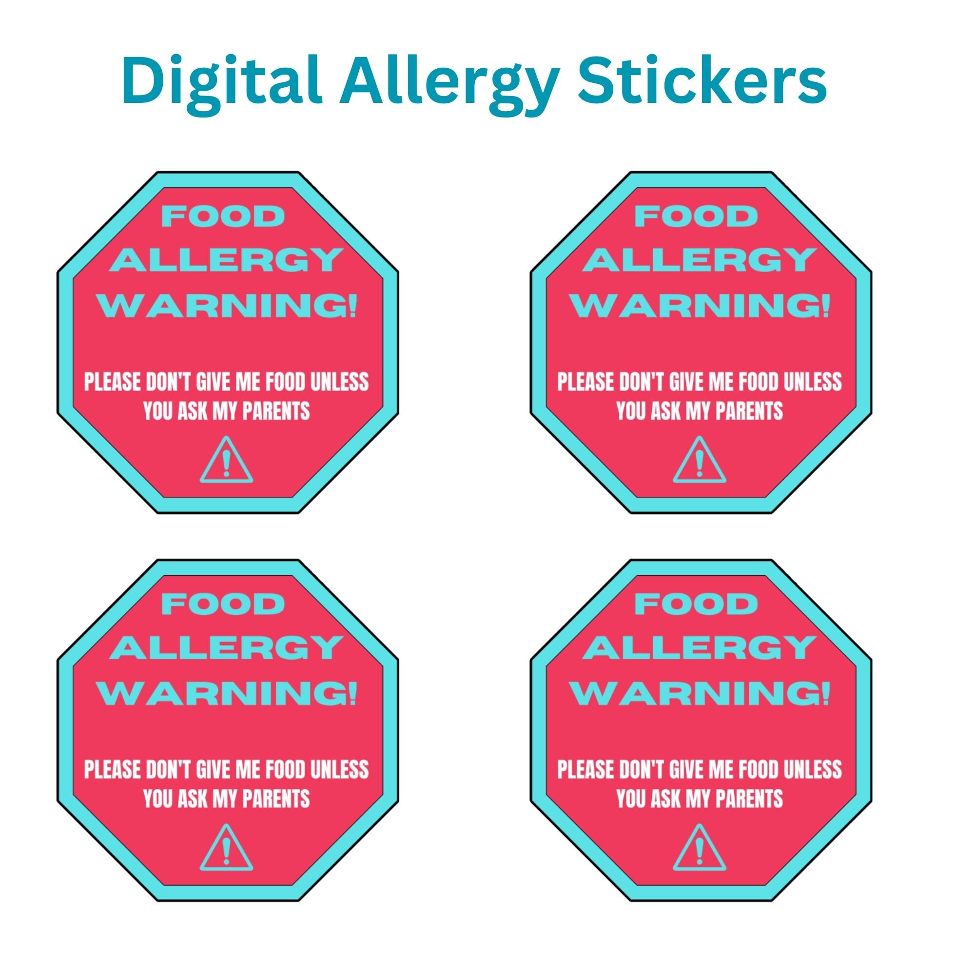 Food Allergy Stickers