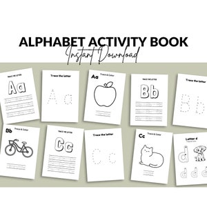 Alphabet Tracing Worksheets A-Z, ABC Tracing Workbook, Homeschool ...