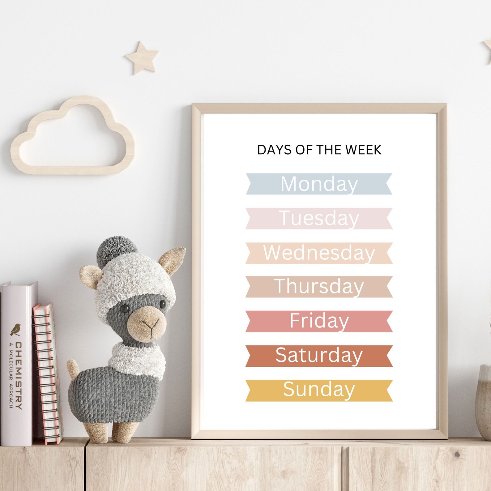 Boho Rainbow Days of the Weeks Poster, Boho Homeschool Decor, Printable ...