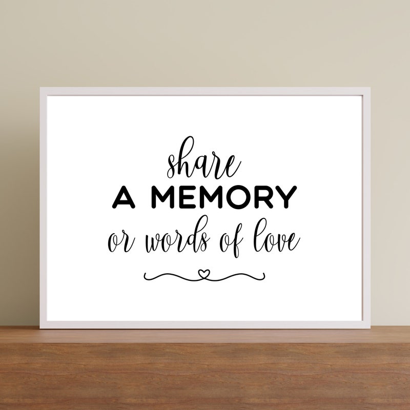 Memory Table Wedding Sign - Etsy