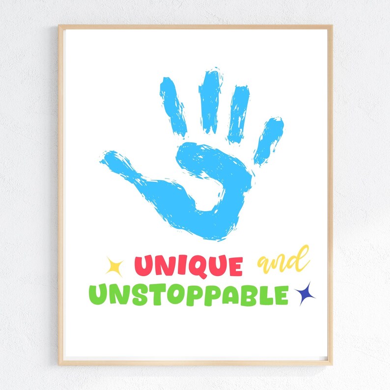 Autism Awareness Handprint Art, Classroom Decor (printable) - Etsy