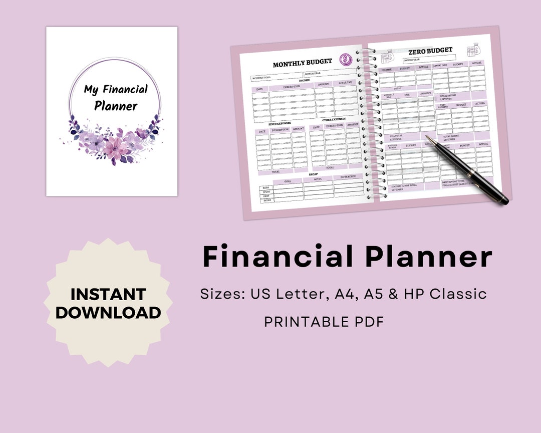 Printable Financial Planner, Finance Planner, Finance Tracker, Finance ...