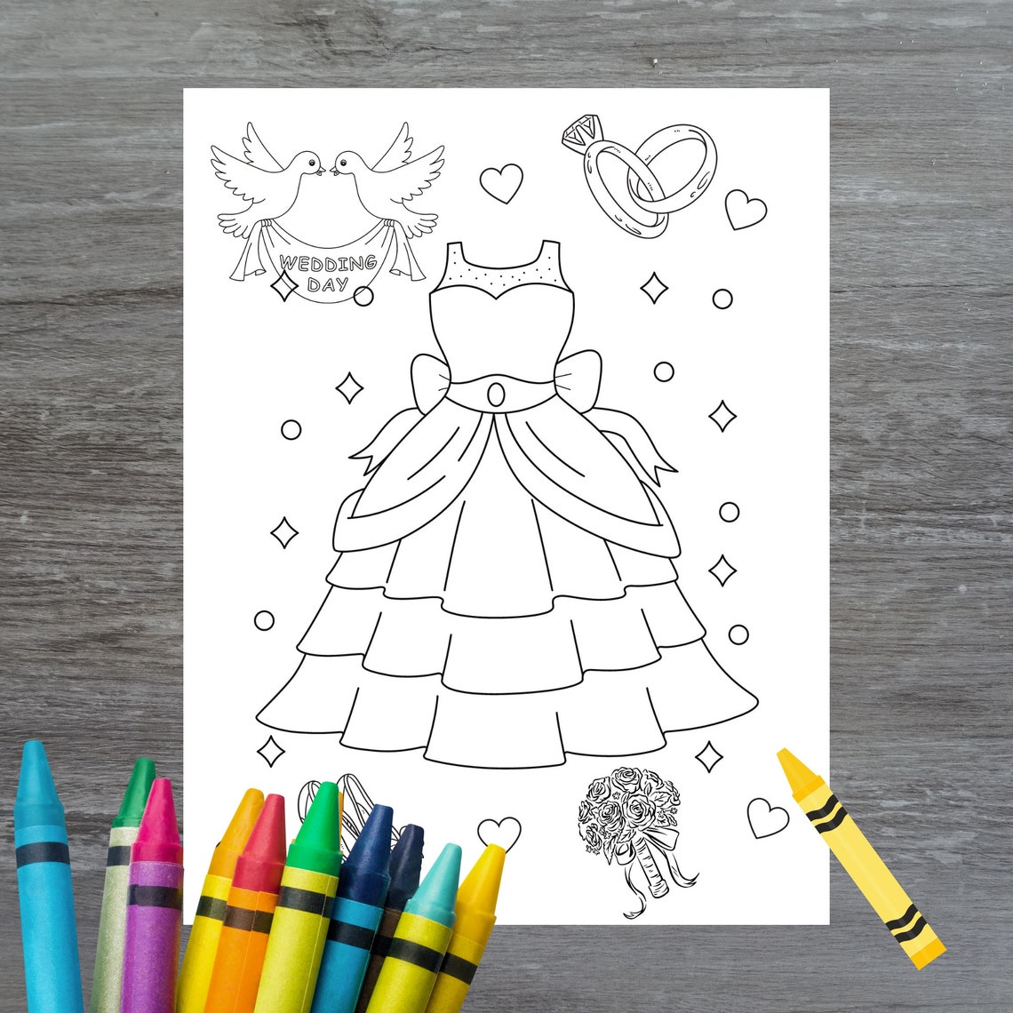 Wedding Coloring Pages, Kids Coloring Pages for Weddings, Children ...