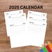 2025 Monthly Calendar, DIY Plain Monthly Planner, Printable Blank ...