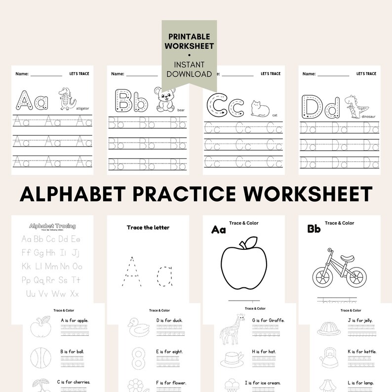 Alphabet Tracing Workbook, Alphabet Number Tracing Coloring Page ...