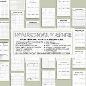 Homeschool Planner Printable, Homeschool Planner 2025-2026, Lesson ...