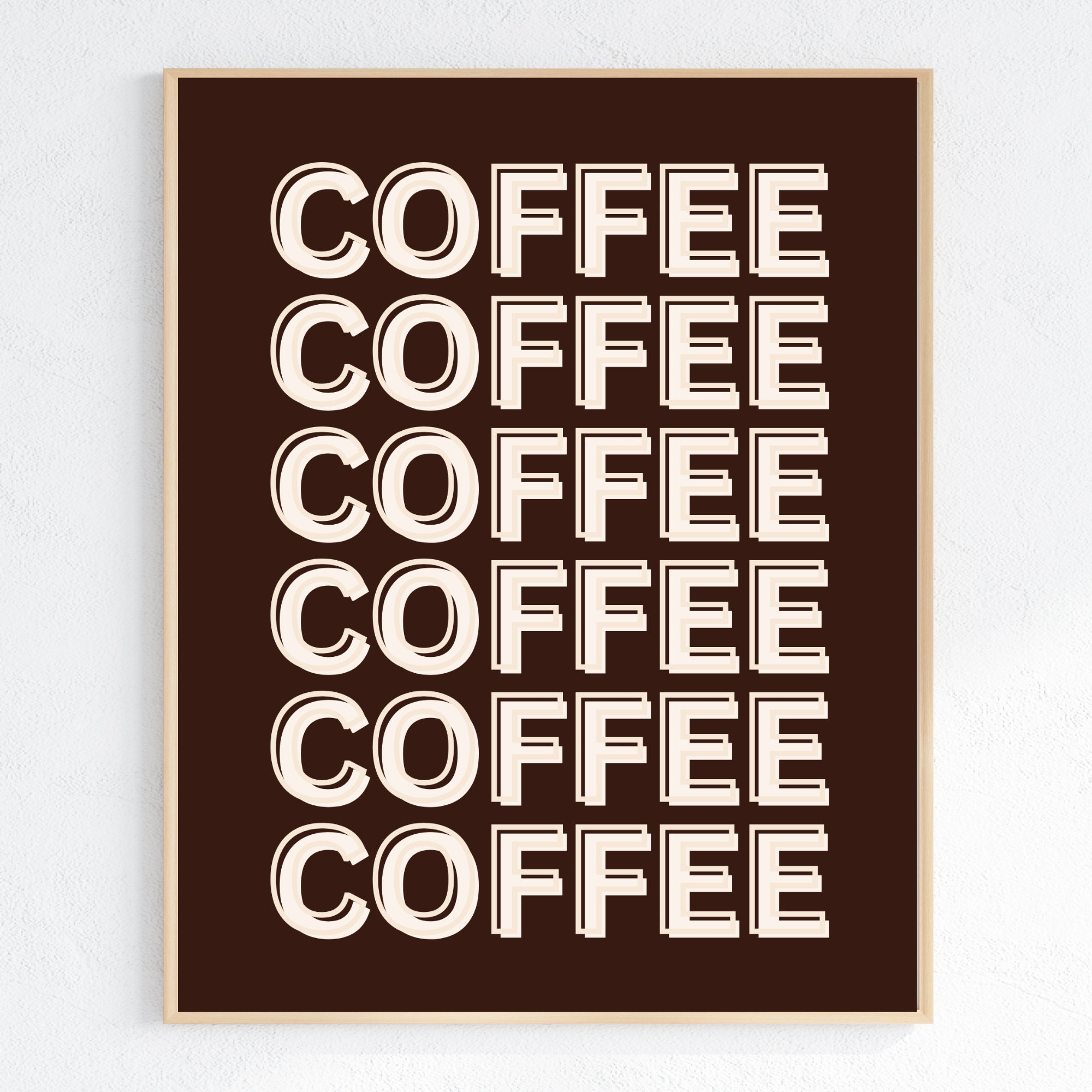 Coffee Print, Coffee Poster, Coffee Art Print, Kitchen Decor, Printable ...