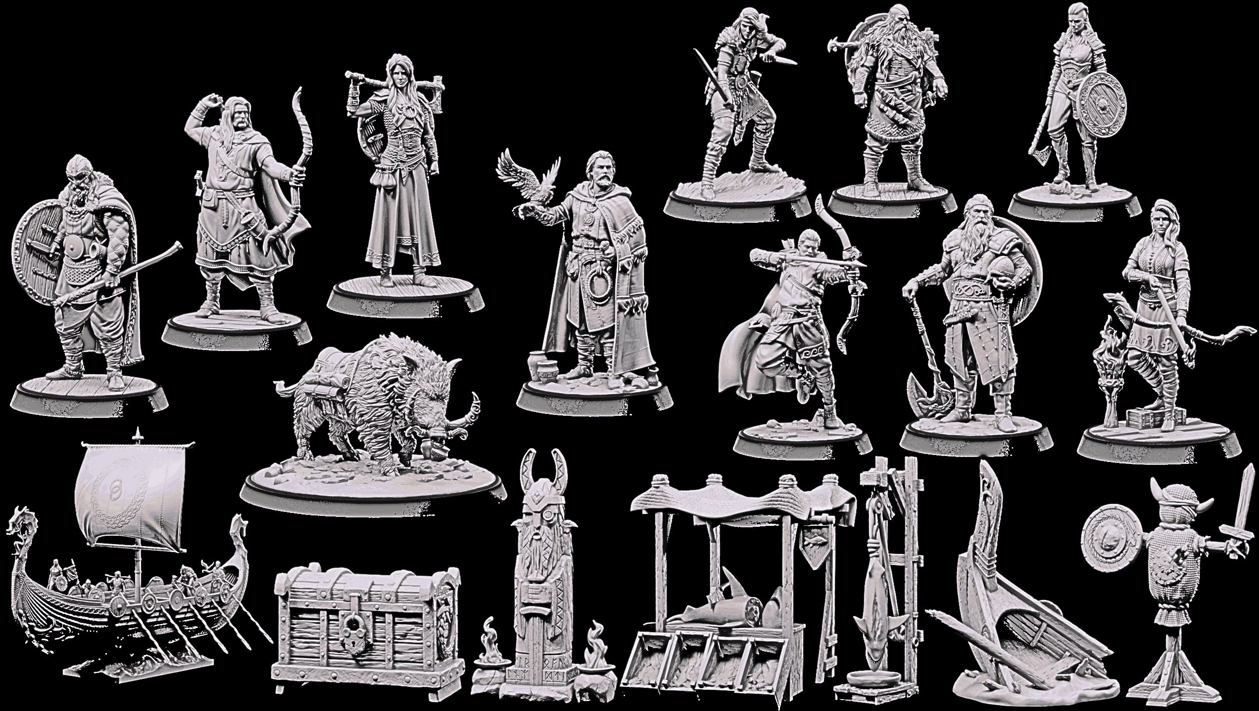 F. D&D Minis 3D Miniatures STL Pack 3D Printer Files Stl File 3D Print ...