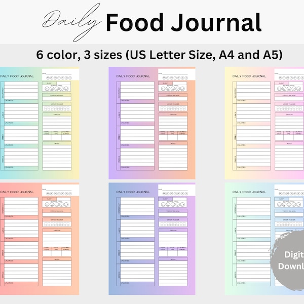 Food Journal - Etsy