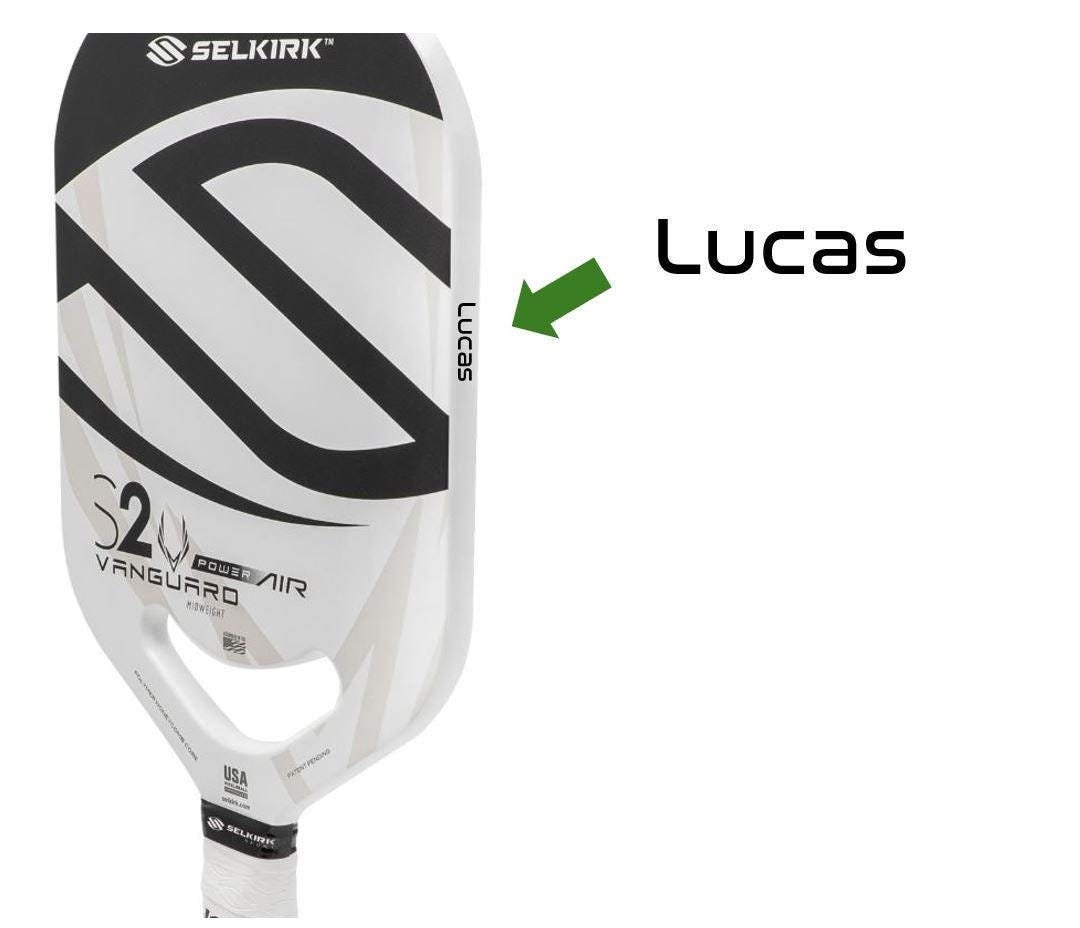 2 Custom Name Stickers for Pickleball Paddle! + Free Bonus Sticker ...