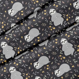 Cute Baby Sloth Theme Fabric, Premium Quality Fabric - for Quilting ...